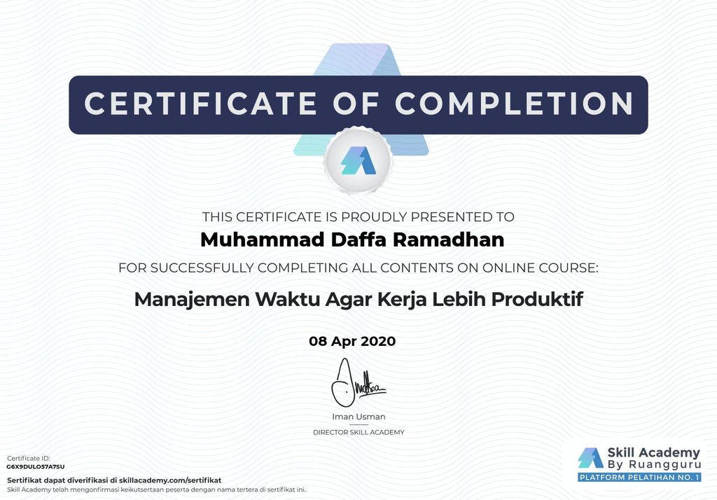 Muhammad Daffa Ramadhan - Directorate General of Human Settlements ...