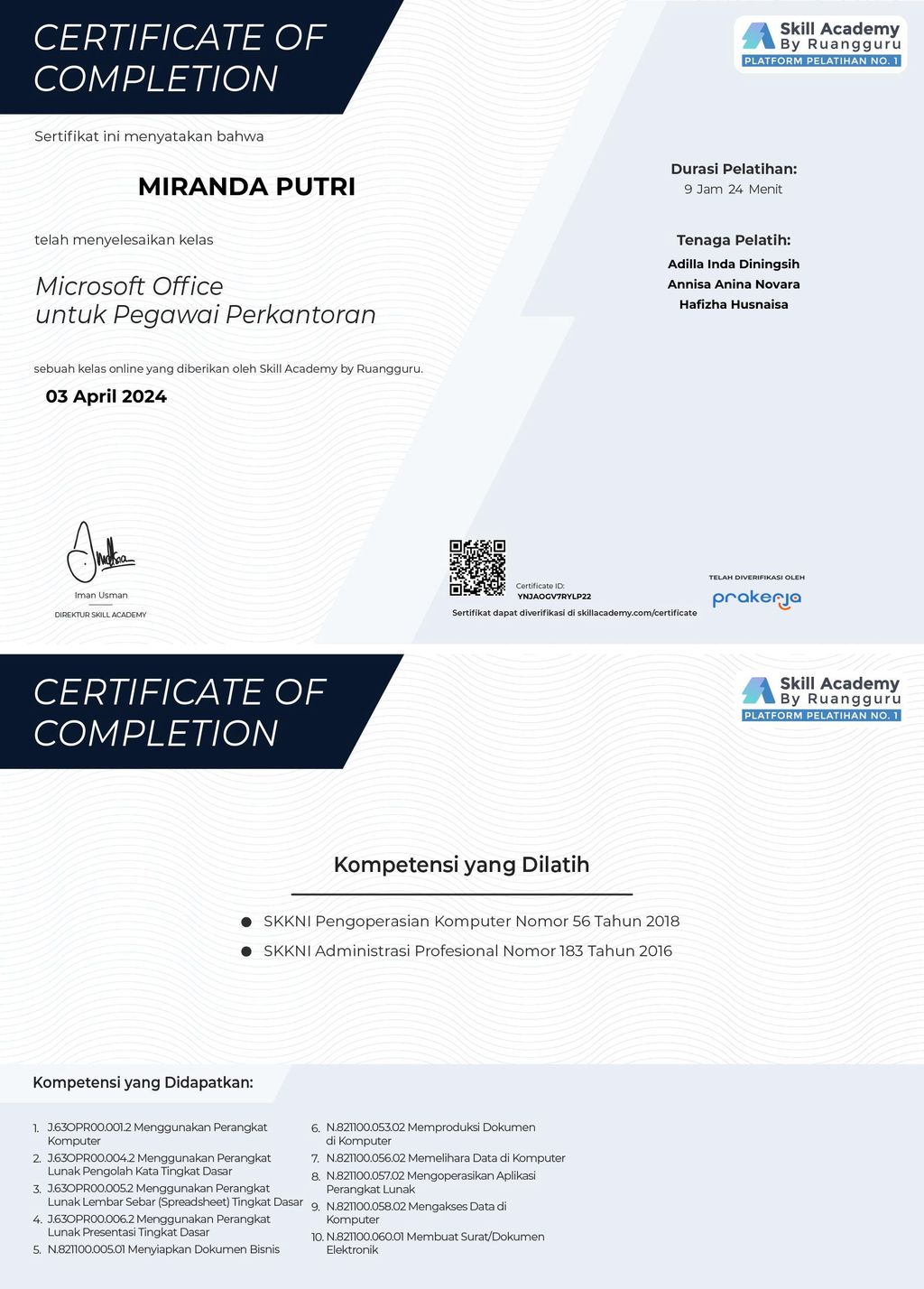 Miranda Putri - Administration Staff at Notary Office | LinkedIn
