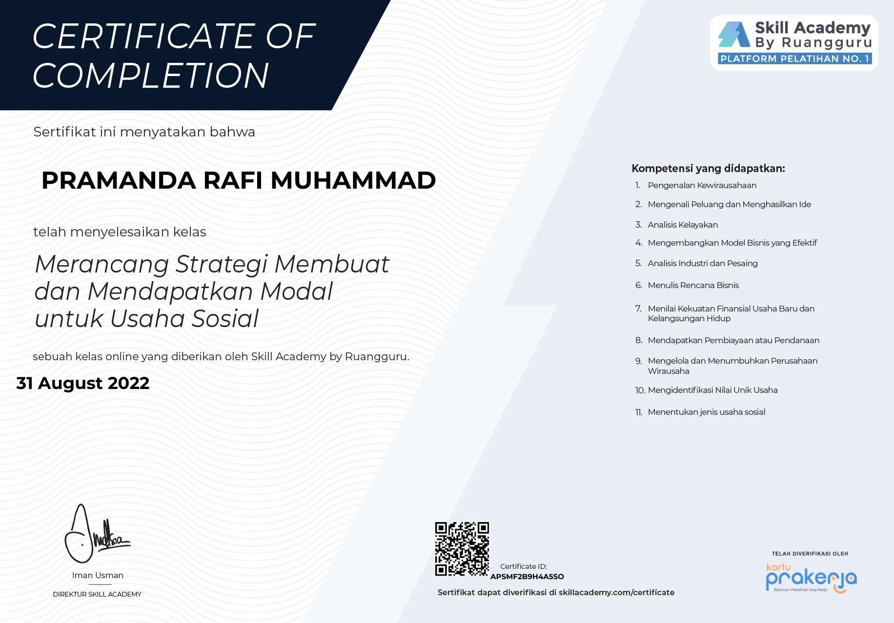 Pramanda Rafi Muhammad - Economic Development | LinkedIn