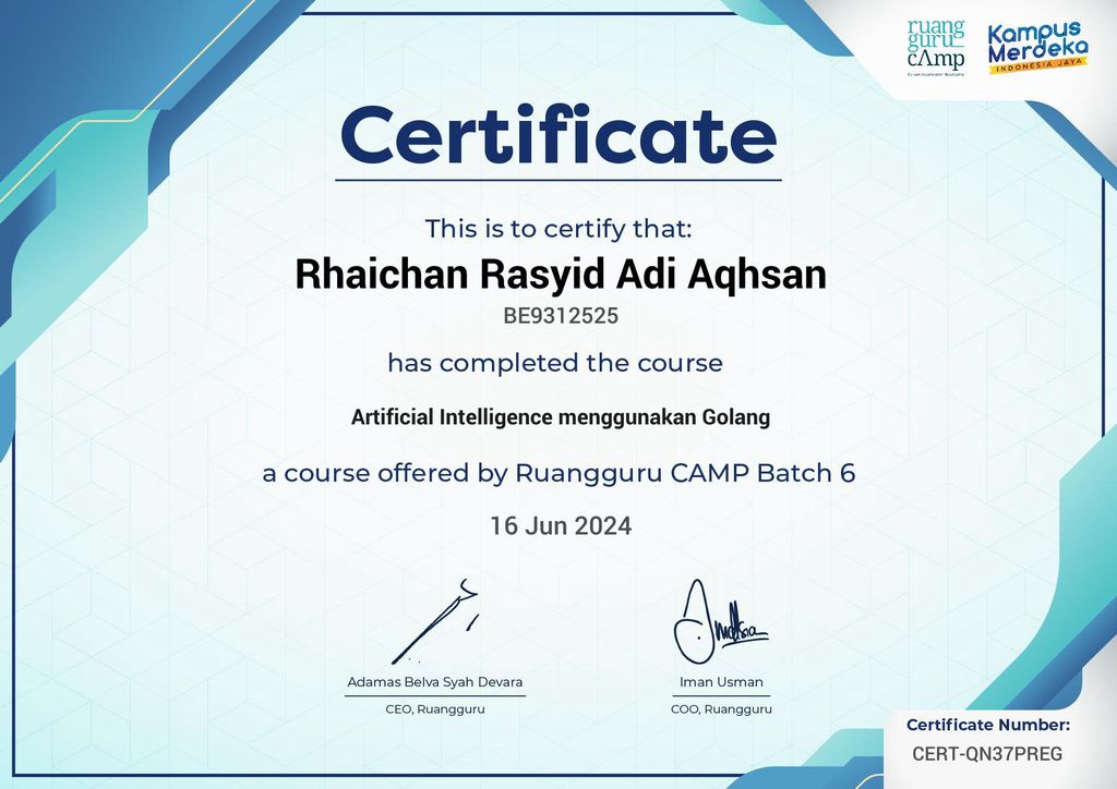 Rhaichan Rasyid Adi Aqhsan - Undergraduated Student of Education in Electronics Engineering at ...